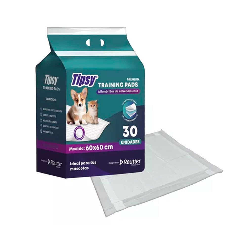 Tipsy training pads sabanillas 30 unidades